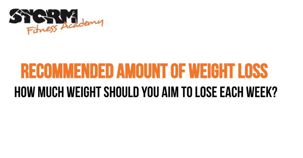 What is the recommended amount of weight loss? - Storm Fitness Academy